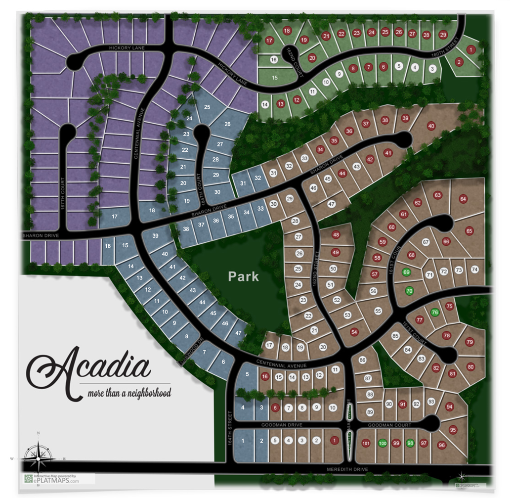 Acadia New Home Community Master Site Plan | Des Moines, Iowa ...