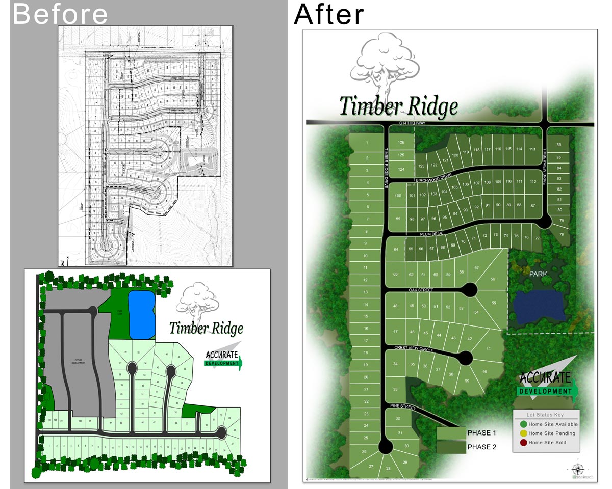 Artist Rendering, full color Plat Map Artist Rendering created by ...